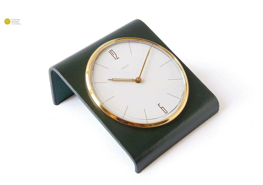 Elegant Nos Kienzle Desk Clock In Box Mid Century Modernism Art Deco ...