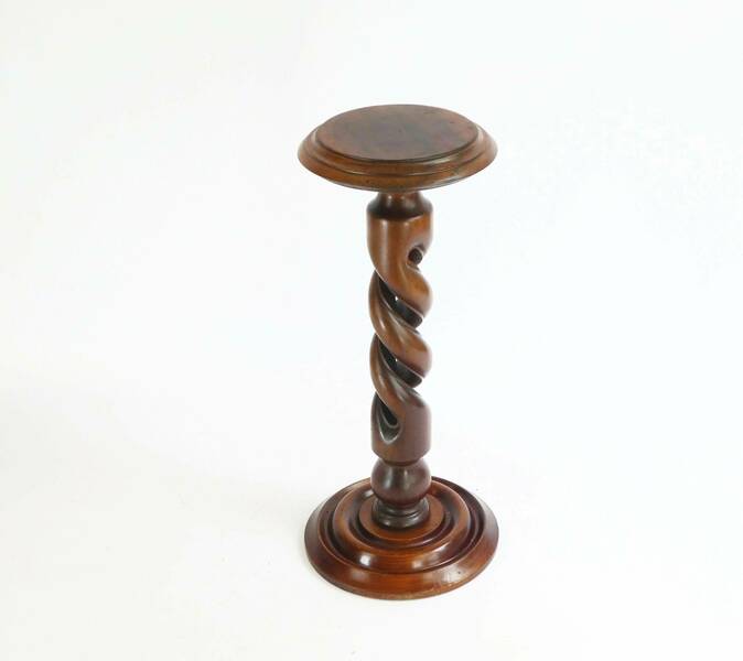 Twisted Vintage Wooden Pedestal, Barley Twist Plant Stand, Farmhouse ...