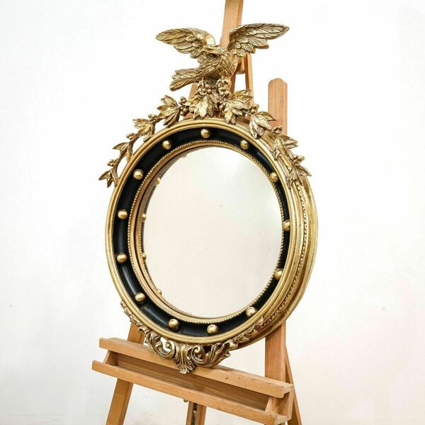 Regency Style Convex Butler’s Mirror | Vinterior