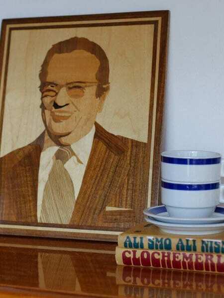 Handmade Vintage Wooden Portrait Of Tito / Vintage Wood Inlay ...