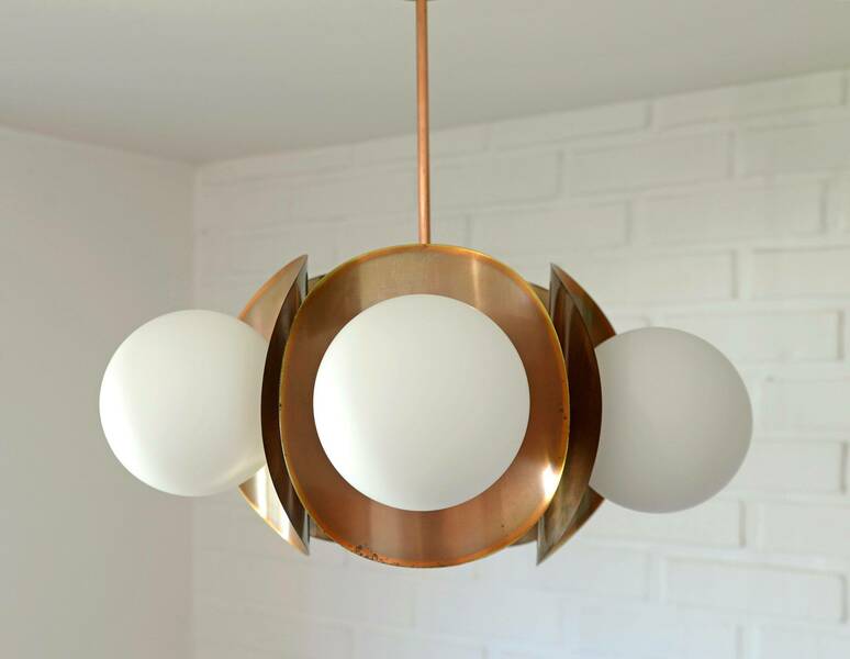 Amazing Vintage Pendant Light / Brutalist Sputnik / Vintage Chandelier ...