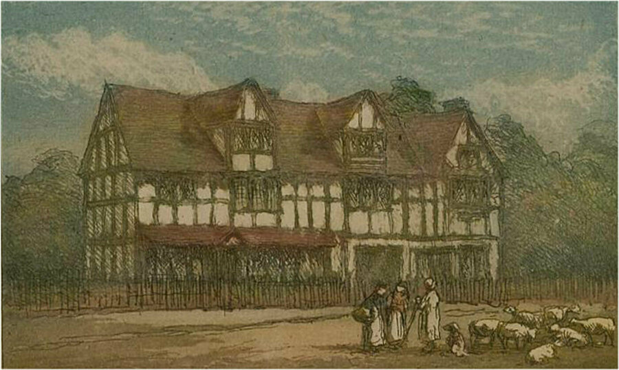 Claude Rowbotham (1864 1949) Signed Aquatint, Shakespeare's Birthplace ...