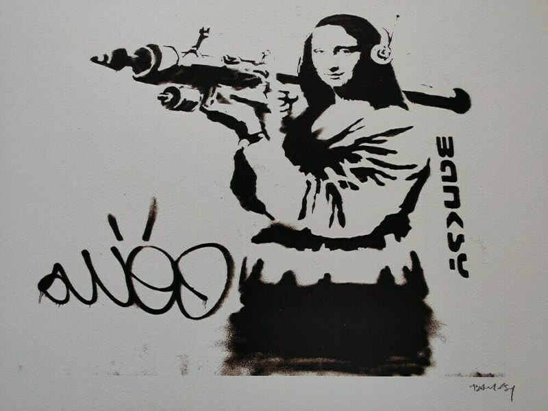 Banksy Signed Mona Lisa Certificate (Banksy Wall Art, Banksy Lithograph ...