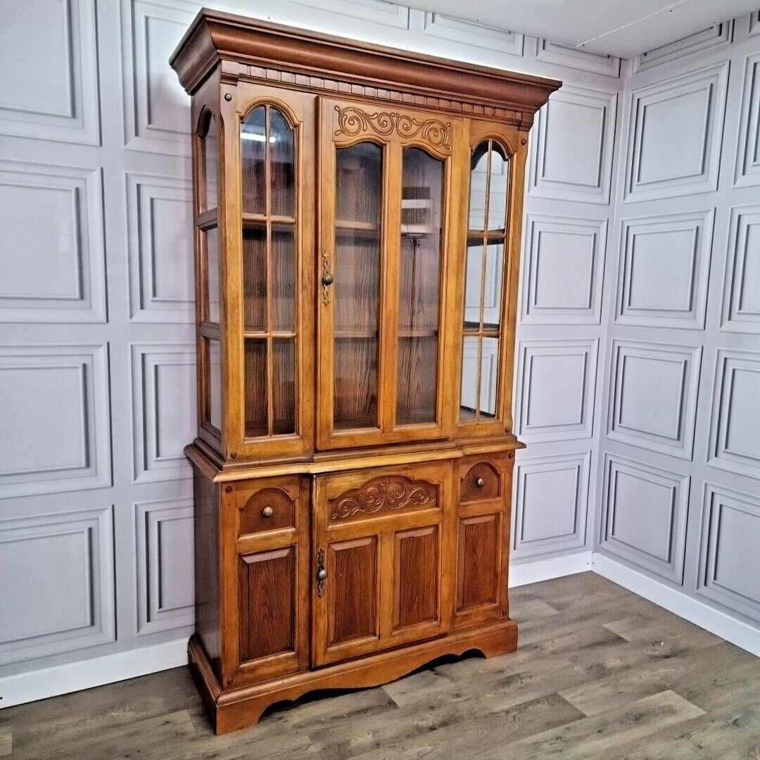 Vintage Solid Wood Antique Style Dresser Farmhouse Wall Display Unit Kitchen Vinterior