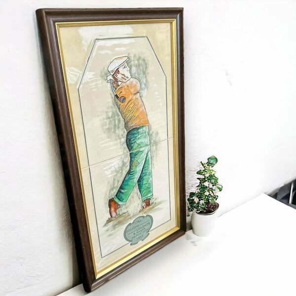 Vintage 1970s Golf Majolica Tiles | Vinterior