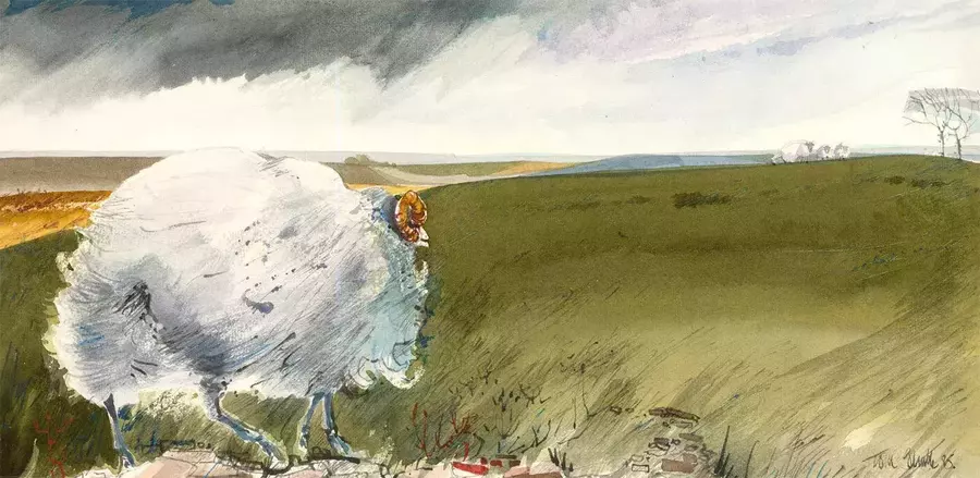 Tom Shackle Rws 1985 Watercolour, Ram In Bransdale | Vinterior