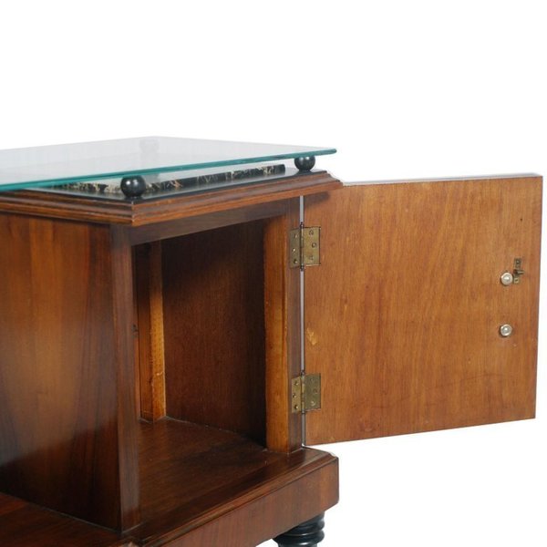 Early 20th Century Console, Tv Stand, Burl & Ebonized Walnut, Marble ...