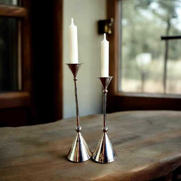 Pair Of Vintage Candlesticks, Memphis Style, 1980s, Altar Candle ...