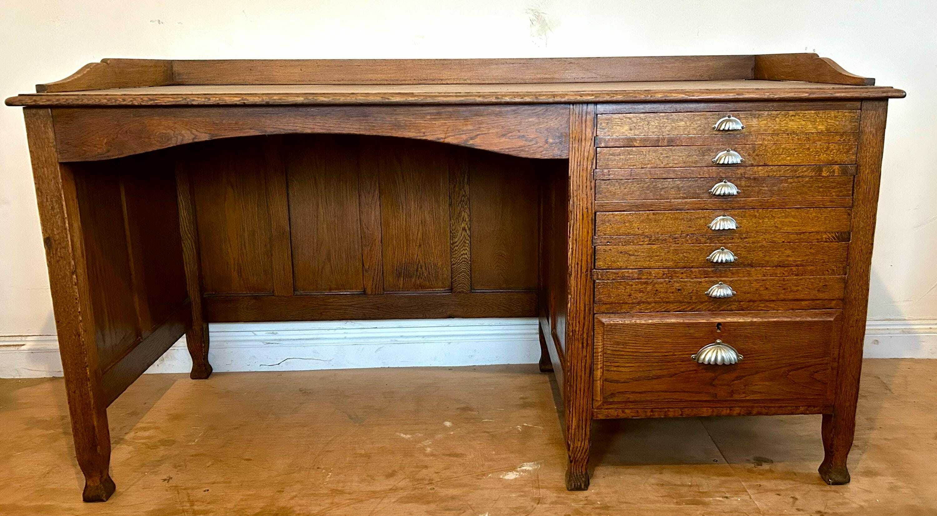 Antique oak desk store