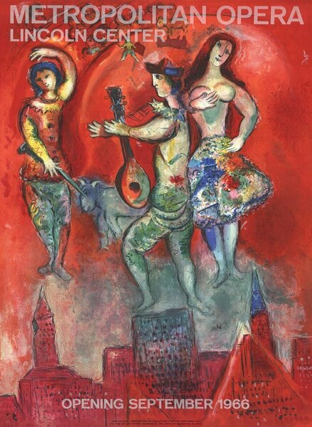 Marc Chagall Metropolitan Opera Lincoln Center Original Vintage Poster ...