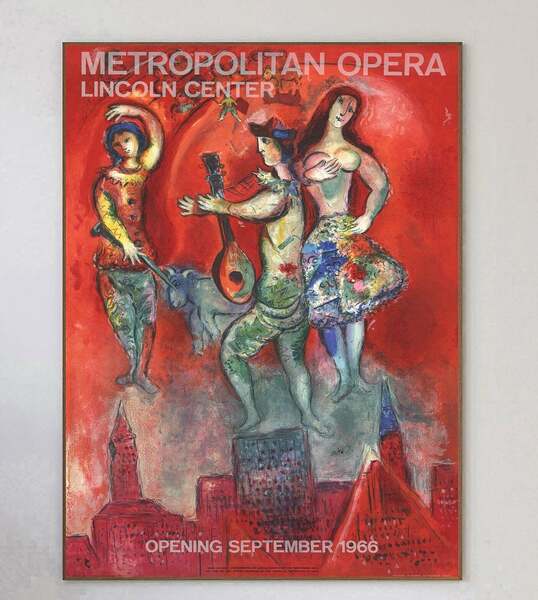 Marc Chagall Metropolitan Opera Lincoln Center Original Vintage Poster ...