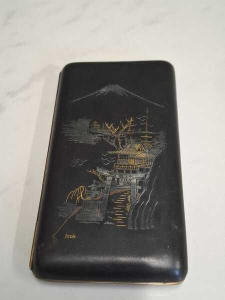 Antique Large Japan 24k Decorated Cigarette Case | Vinterior