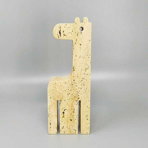 1970s Original Big Travertine Giraffe Sculpture By Enzo Mari For F.Lli ...