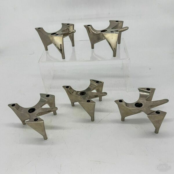 Five German Bird Flight Candleholders From Hammonia Motard Mid Century ...