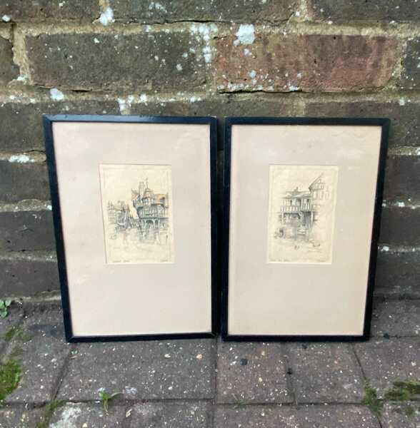 Chester : Early 1900s Hand Painted Lithographs/Prints By Marjorie Bates ...