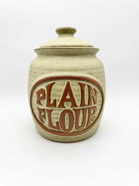 Vintage Flour Jar, Cornish Pottery Jar, Cornish Pottery, Flour ...