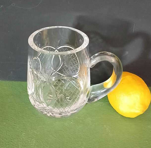 A Vintage Waterford Crystal 14oz Barrel Tankard In Gina Cut, Beautiful ...