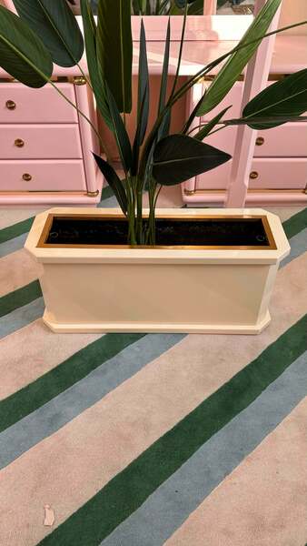 1980s Italian Ivory Rectangle Planter | Vinterior
