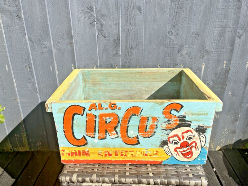 Wooden Al G Circus Ticket Crate Box Vinyl Record Storage Rack ? Vintage ...