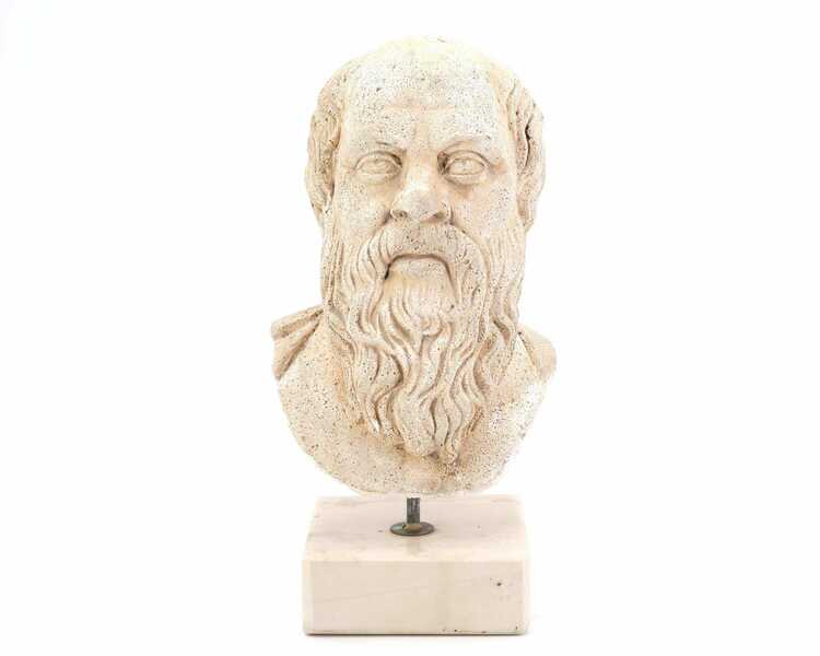 Greek Plaster Bust : Socrates, 1970s / Man, Art, Marble Base ...