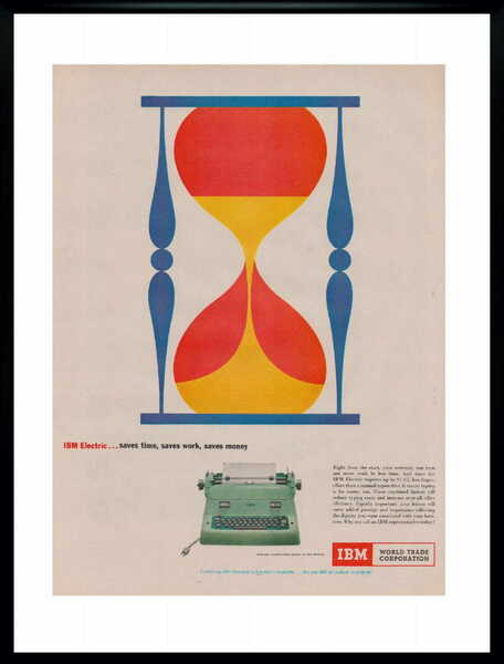 American Advertisement For The Imb Electric Typewriter 1954, Framed ...