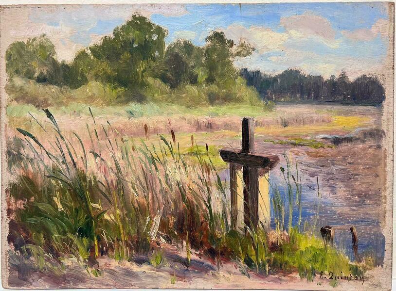 Edmond Quinton1930's French Impressionist Signed Oil Painting Cross ...