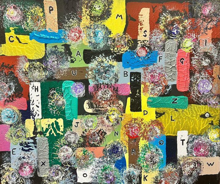 Contemporary British Colourful Modern British Abstract Painting ...