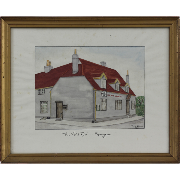 Watercolour By Paul Cross. Title Is "The Wild Man Sproughton" | Vinterior