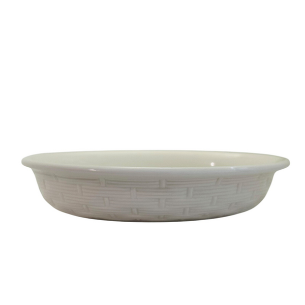 Vintage Dudson Armorlite Basket Pie Dish White Ceramic Oval Baking ...