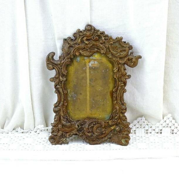 Antique French Bronze Metal Rococo Ornate Portrait Frame Vintage ...