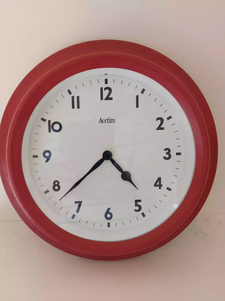 Acctim Red Metal Wall Clock 10" | Vinterior