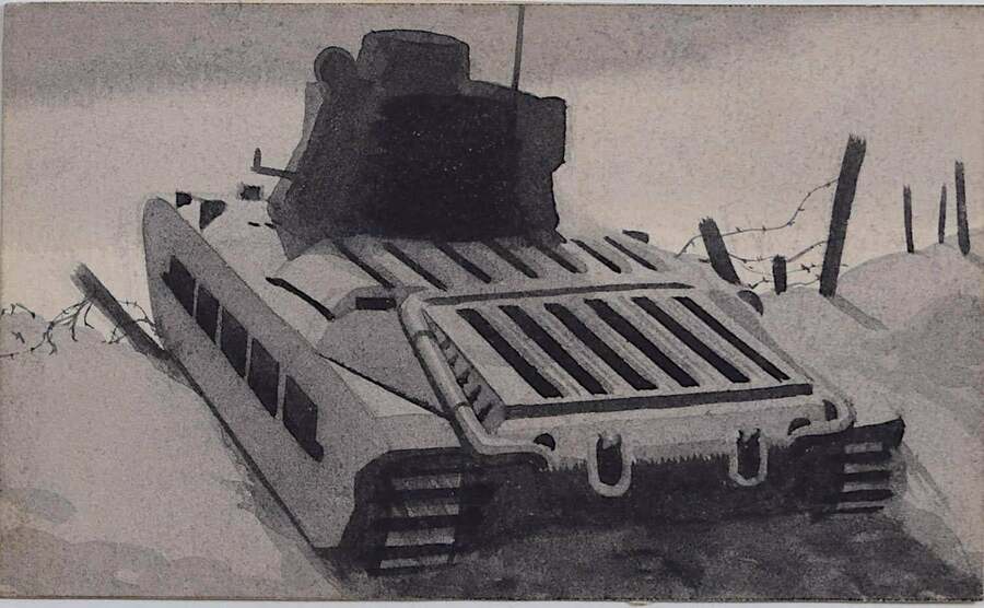 Vivian Bewicksecond World War Swillbin Painting, British Matilda ...