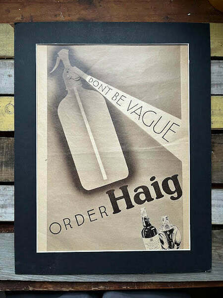 Vintage Advertising Print 1930's Haig Whisky Don't Be Vague.. | Vinterior