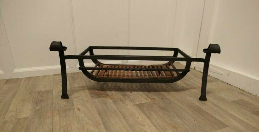 Wide Inglenook Fire Log Grate | Vinterior