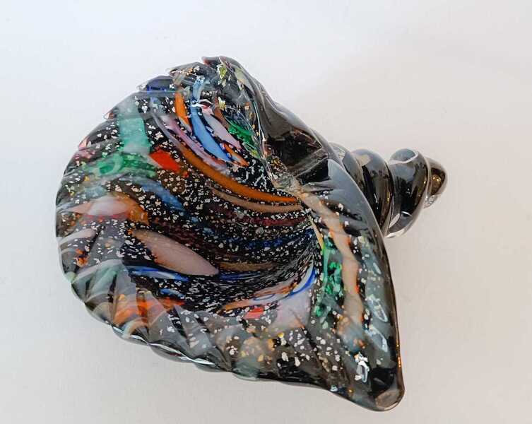 Murano Glass Cornucopia Rest Of The Day Michielotto Design 1988 Black ...