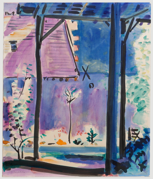 Tim Cockburn (B.1955) 20th Century Watercolour, The Blue Wall | Vinterior