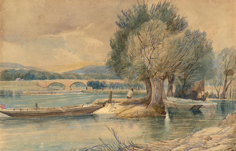 Arthur B. Rigby (Fl.1902 1926) Watercolour, Tal Y Bont Bridge | Vinterior
