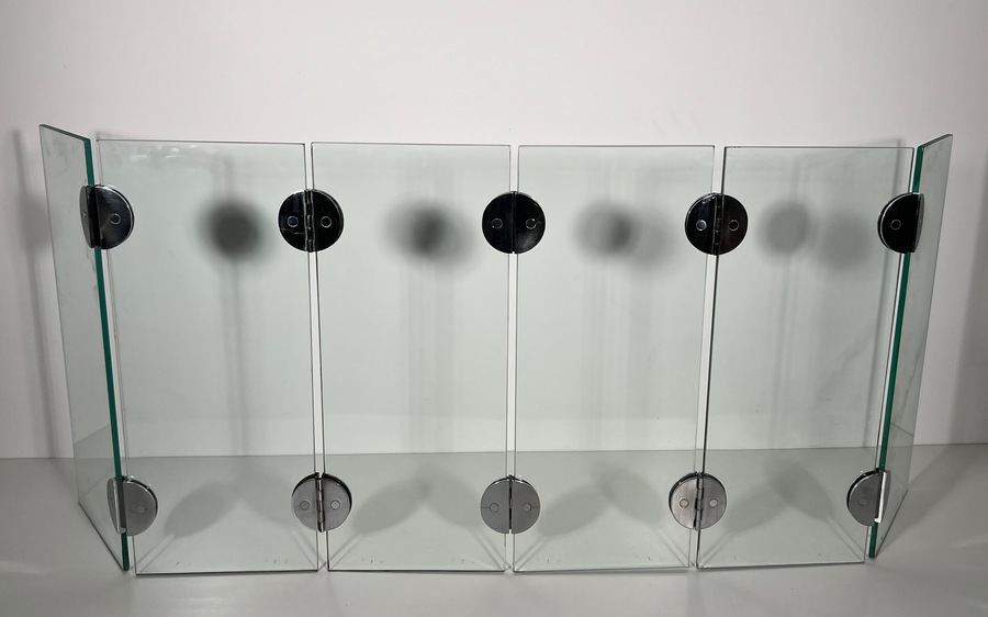 Exceptional Firewall With 6 Glass Panels And Chrome Hinges In The Taste ...