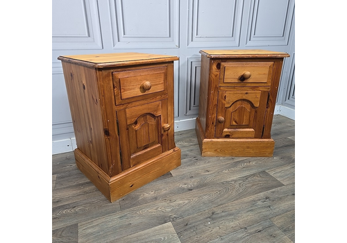Second hand antique pine bedside cabinets store