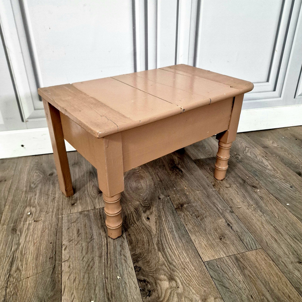 Vintage Small Pine Solid Wooden Side Table Rustic Hand Made Shabby ...