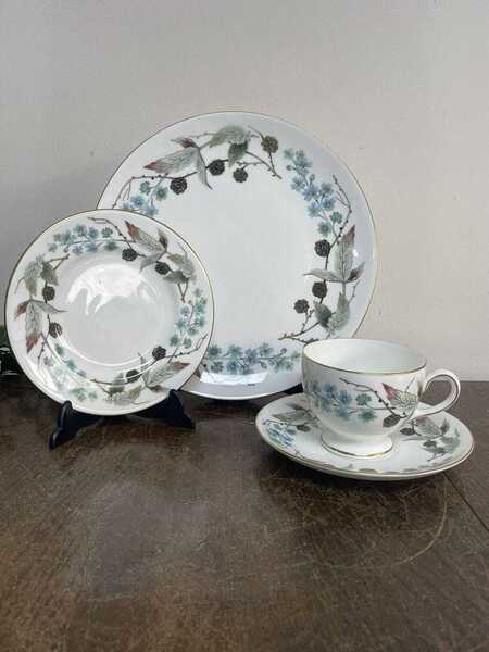Wedgwood Spring Morning' Tea Set 3 Trios And Cake Plate Elegant Floral ...