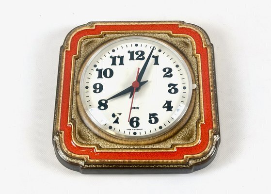 German Ceramic Kitchen Wall Clock, 1960s | Vinterior
