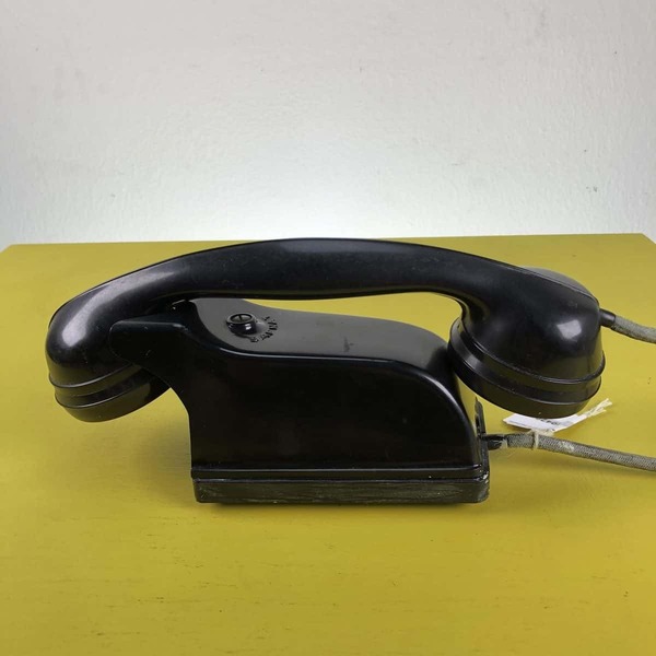 50s/60s Wall Intercom In Black Bakelite, Safnat | Vinterior