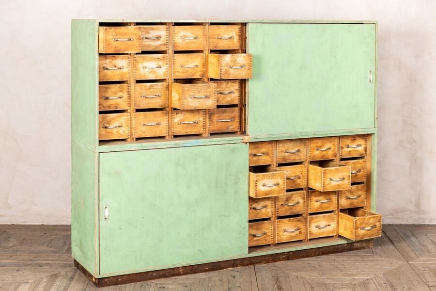 Vintage Pine Multi Drawer Kitchen Spice Cupboard | Vinterior