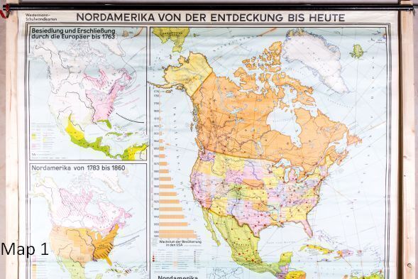 Vintage World Maps, 1960s | Vinterior