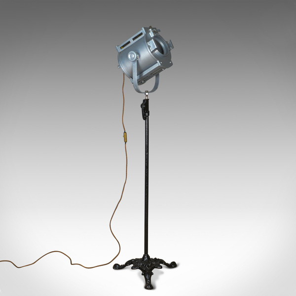 Vintage Theatre Lamp, Hewitt Universal, Victorian Cast Iron Stand ...