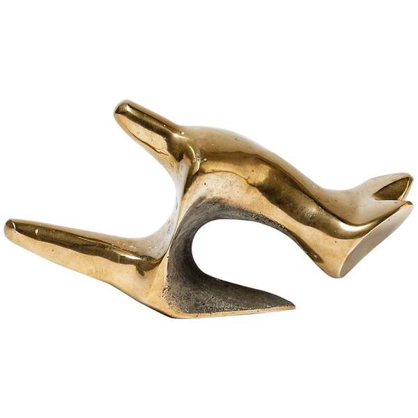 Elegant Abstract Gilt Bronze By Tim Orr, Circa 1970 | Vinterior