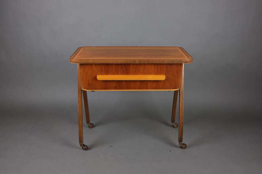 Mid Century Modern Sewing Box | Vintage Wooden Storage Cabinet With ...