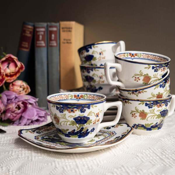 Rare Vintage Imari Tea Set Nikko Japan 1980s | Vinterior