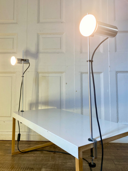 A Pair Of Mid Century 1970s Bedside Table Desk Clamp Lamps. Peter ...